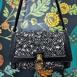 Dolce & Gabbana | Bags | Dolce Gabbana Tweed Python Shoulder Bag With ...